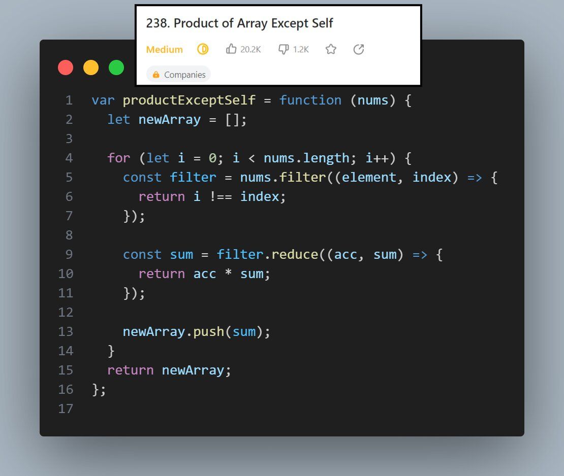 Coding Challenge: Product Except Self | Sumanth Konthala posted on the ... Coding Challenge: Product Except Self | Sumanth Konthala posted on the ...