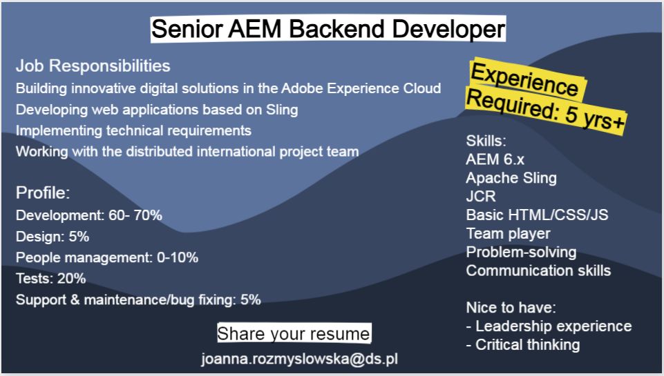 AEM Coders Hub on LinkedIn: 🚀 AEM Job Alert - AEM Coders Hub Location ... AEM Coders Hub on LinkedIn: 🚀 AEM Job Alert - AEM Coders Hub Location ...