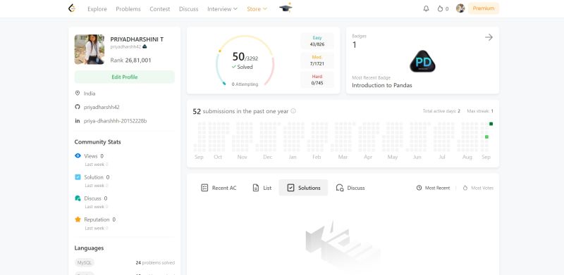 Priya Dharshhh on LinkedIn: #leetcode #problemsolving #codinglife Priya Dharshhh on LinkedIn: #leetcode #problemsolving #codinglife