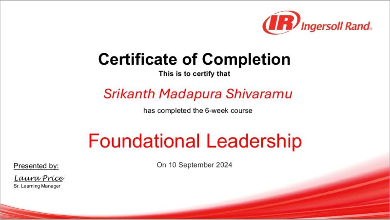 Srikanth M S, PMPĀ®, CSMĀ® on LinkedIn: #ingersollrand #leadership | 12 ... Srikanth M S, PMPĀ®, CSMĀ® on LinkedIn: #ingersollrand #leadership | 12 ...