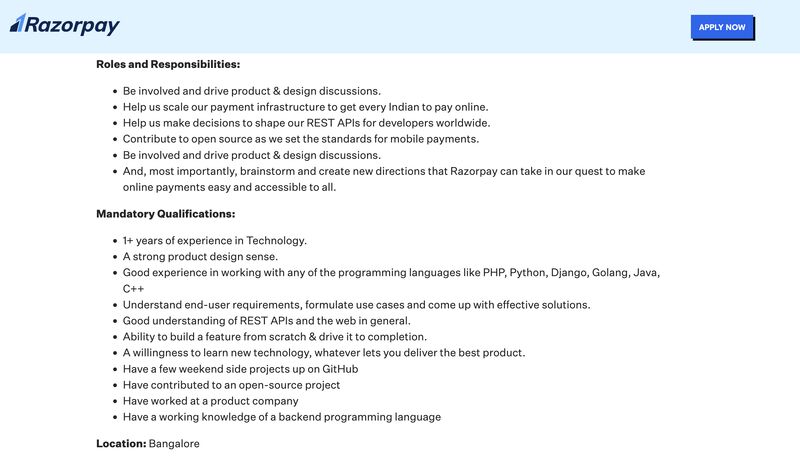 #interested #cfbr #razorpay #hiring #softwaredeveloper #sde… | Arsh ... #interested #cfbr #razorpay #hiring #softwaredeveloper #sde… | Arsh ...
