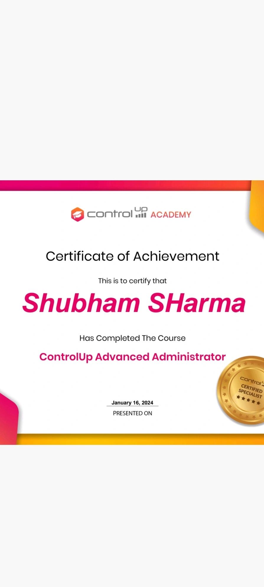 Shubham Sharma on LinkedIn: #certifications Shubham Sharma on LinkedIn: #certifications