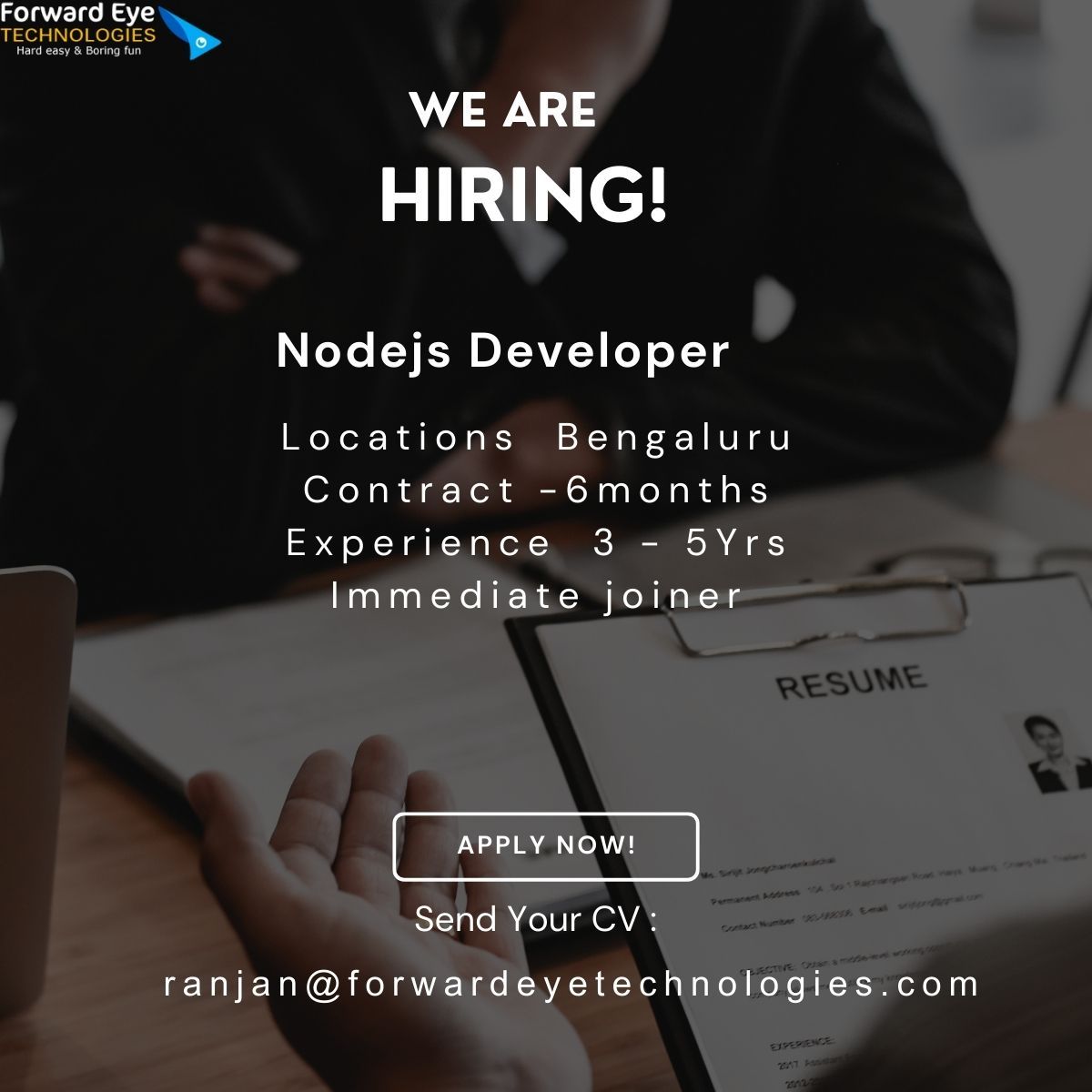 Ranjan Kumar Shrivastav on LinkedIn: We are looking for a Nodejs developer Ranjan Kumar Shrivastav on LinkedIn: We are looking for a Nodejs developer