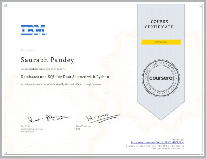 Saurabh Pandey on LinkedIn: #sql #datascience #python #ibm #coursera # ... Saurabh Pandey on LinkedIn: #sql #datascience #python #ibm #coursera # ...