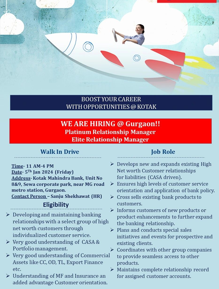 Sachin kumar on LinkedIn: Kotak is hiring for RM roles in Retail branch ... Sachin kumar on LinkedIn: Kotak is hiring for RM roles in Retail branch ...