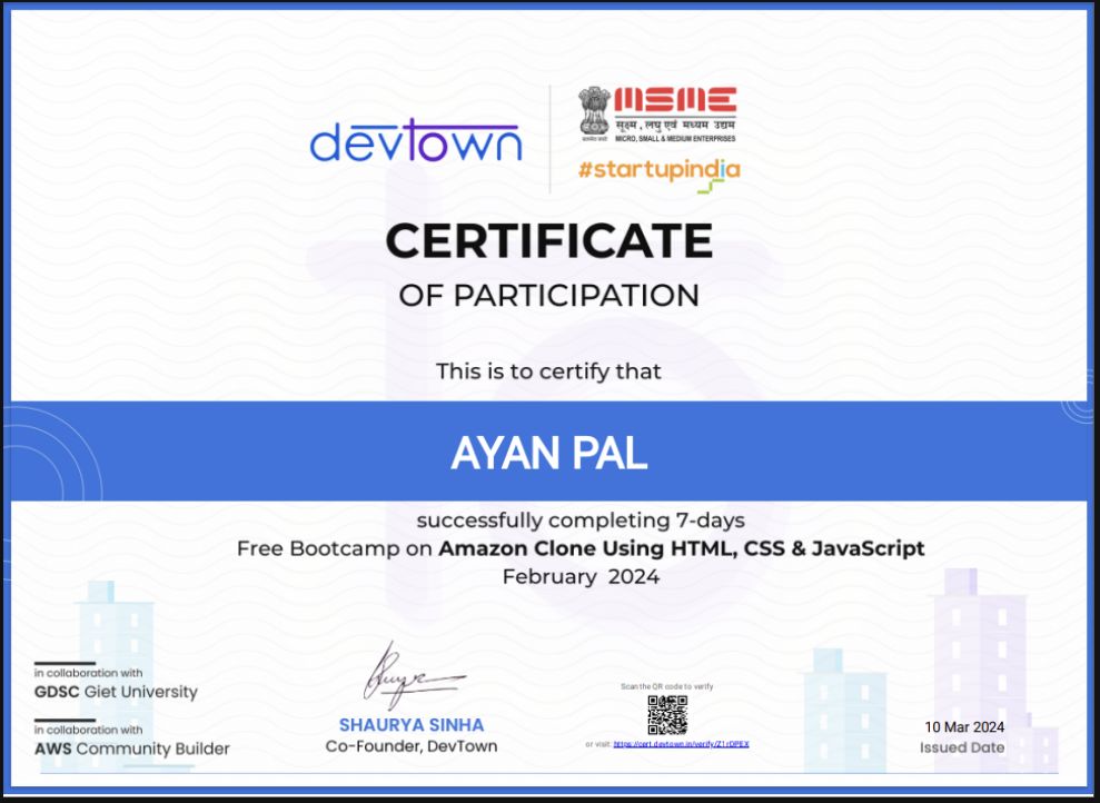 Ayan Pal on LinkedIn: #connections #amazon_clone #html #css #javascript ... Ayan Pal on LinkedIn: #connections #amazon_clone #html #css #javascript ...