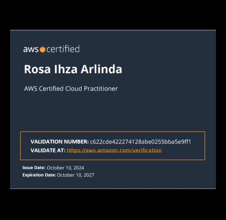 Rosa Ihza Arlinda on LinkedIn: #awsccp #aws Rosa Ihza Arlinda on LinkedIn: #awsccp #aws