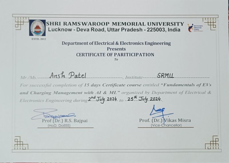 Ansh Patel on LinkedIn: #srmu Ansh Patel on LinkedIn: #srmu