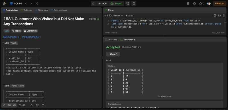 Sonu Yagyasaini on LinkedIn: #leetcode #sql #question8 Sonu Yagyasaini on LinkedIn: #leetcode #sql #question8