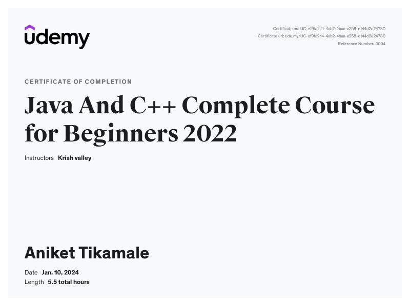 Aniket Tikamale on LinkedIn: #java #cppprogramming #codingjourney # ... Aniket Tikamale on LinkedIn: #java #cppprogramming #codingjourney # ...