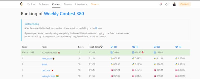 PRINCE CHAUHAN on LinkedIn: ***LeetCode Weekly Contest 380*** World ... PRINCE CHAUHAN on LinkedIn: ***LeetCode Weekly Contest 380*** World ...