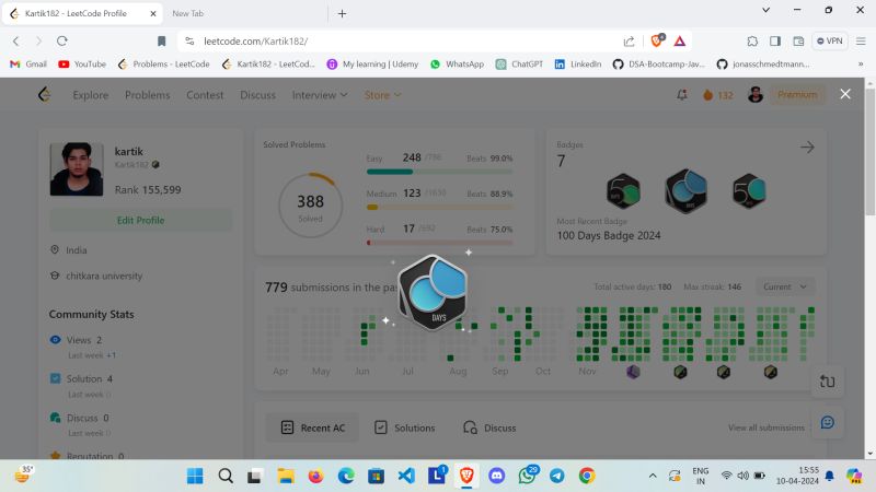 #100daysofcode #codingjourney #continuouslearning | Kartik Garg #100daysofcode #codingjourney #continuouslearning | Kartik Garg