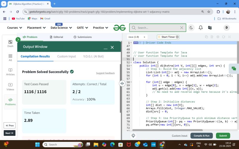 #160daysofcode #geekstreak2024 #gfg160 #dijkstra #shortestpath | R. Divya #160daysofcode #geekstreak2024 #gfg160 #dijkstra #shortestpath | R. Divya