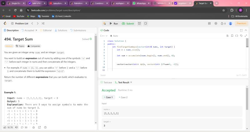 Resolved Target Sum problem on LeetCode | Arpita Jauhari posted on the ... Resolved Target Sum problem on LeetCode | Arpita Jauhari posted on the ...