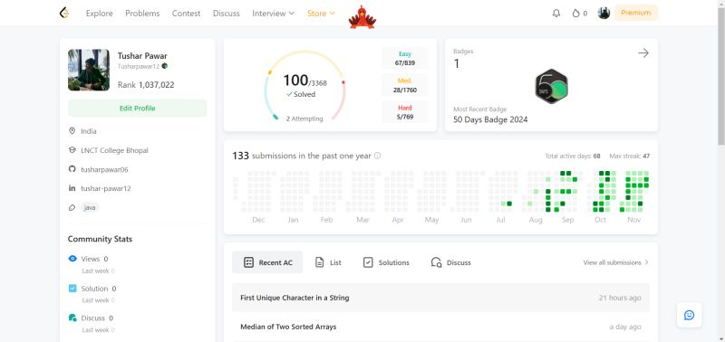 Tushar Pawar on LinkedIn: #leetcode #codingjourney #problemsolving # ... Tushar Pawar on LinkedIn: #leetcode #codingjourney #problemsolving # ...