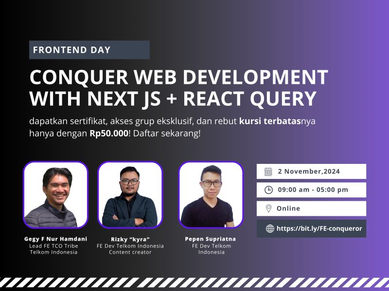 Rizky Ramadhan on LinkedIn: #frontendday #reactquery #nextjs #workshop ... Rizky Ramadhan on LinkedIn: #frontendday #reactquery #nextjs #workshop ...