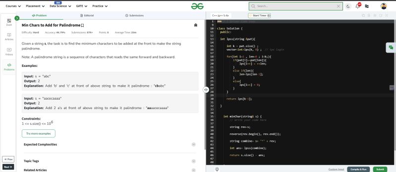 #dsa #codinginterview #palindrome #kmpalgorithm #problemsolving ... #dsa #codinginterview #palindrome #kmpalgorithm #problemsolving ...