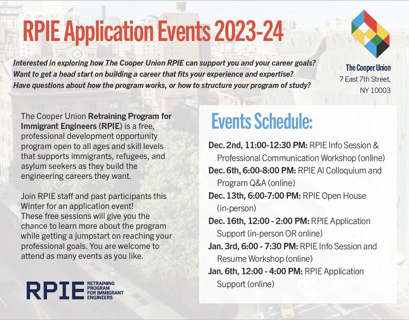 Retraining Program for Immigrant Engineers on LinkedIn: RPIE's Spring ... Retraining Program for Immigrant Engineers on LinkedIn: RPIE's Spring ...