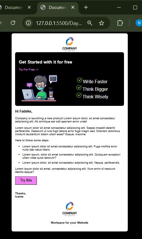 #30dayemailchallenge #emaildesign #uiux #frontenddevelopment… | Vishu ... #30dayemailchallenge #emaildesign #uiux #frontenddevelopment… | Vishu ...