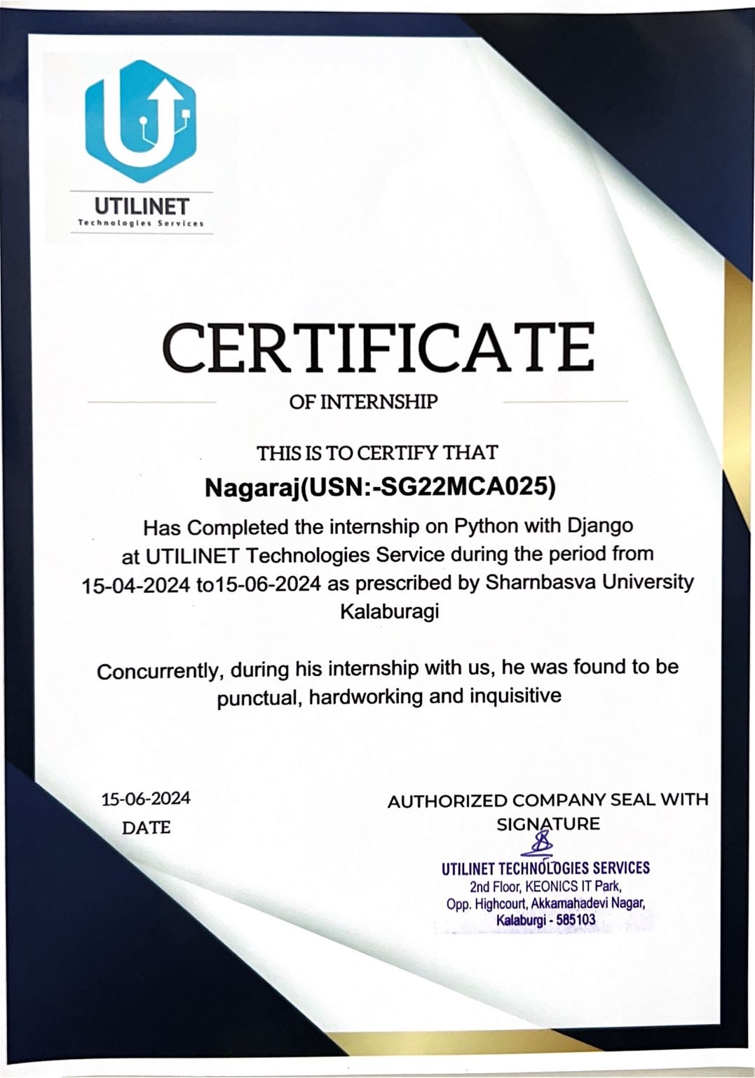 Nagaraj Guddappagol on LinkedIn: #internship #django #python # ... Nagaraj Guddappagol on LinkedIn: #internship #django #python # ...