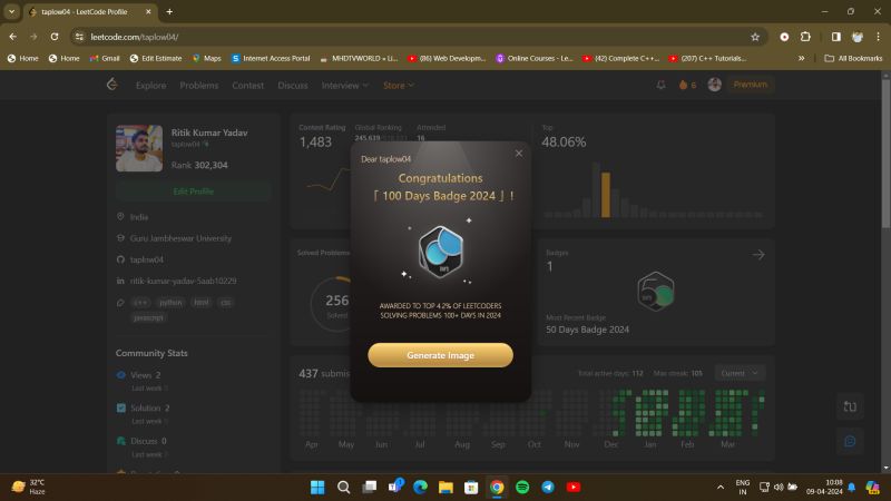 Ritik Kumar Yadav on LinkedIn: #2024goals #leetcode #problemsolving # ... Ritik Kumar Yadav on LinkedIn: #2024goals #leetcode #problemsolving # ...