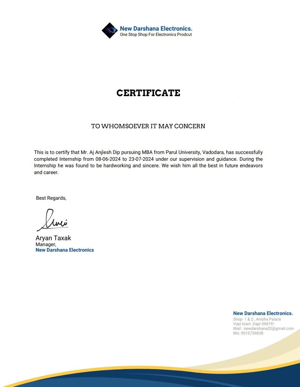 Aj Anjlesh Dip on LinkedIn: #internship #achievement # ... Aj Anjlesh Dip on LinkedIn: #internship #achievement # ...