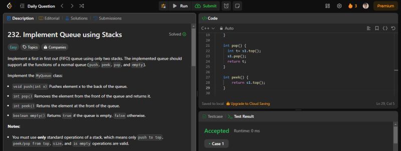 Kishore M on LinkedIn: #leetcode #datastructures #stacks #queues # ... Kishore M on LinkedIn: #leetcode #datastructures #stacks #queues # ...
