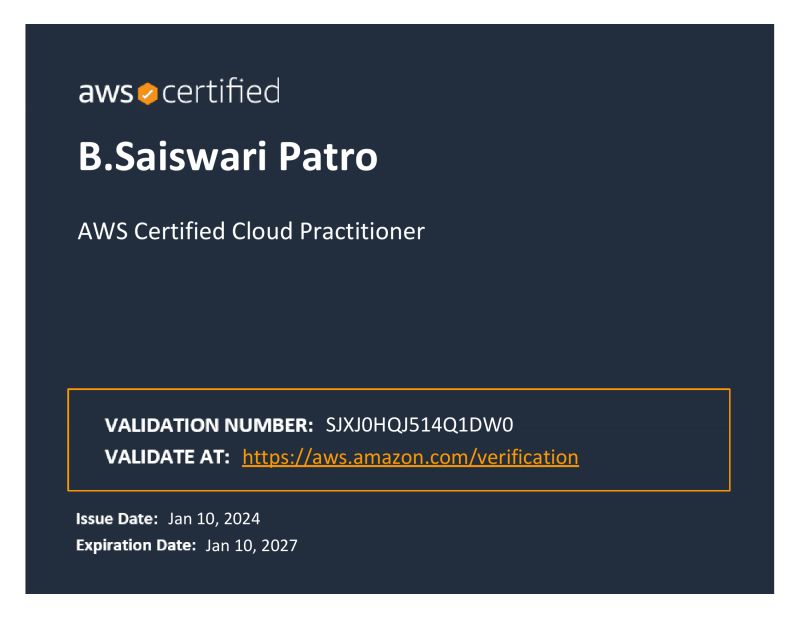 Saiswari Patro on LinkedIn: #connections #awscertified # ... Saiswari Patro on LinkedIn: #connections #awscertified # ...