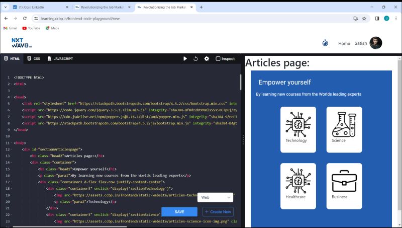 Satish Uppala on LinkedIn: #day3 #html #css #bootstrap #nxtwave # ... Satish Uppala on LinkedIn: #day3 #html #css #bootstrap #nxtwave # ...