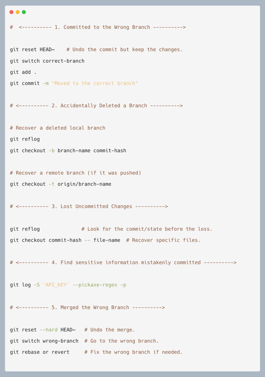 Pratham Kumar on LinkedIn: Common Git mishaps with their quick fixes! Pratham Kumar on LinkedIn: Common Git mishaps with their quick fixes!