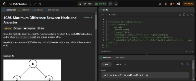 Kishore M on LinkedIn: Just conquered LeetCode Problem 1026: Maximum ... Kishore M on LinkedIn: Just conquered LeetCode Problem 1026: Maximum ...