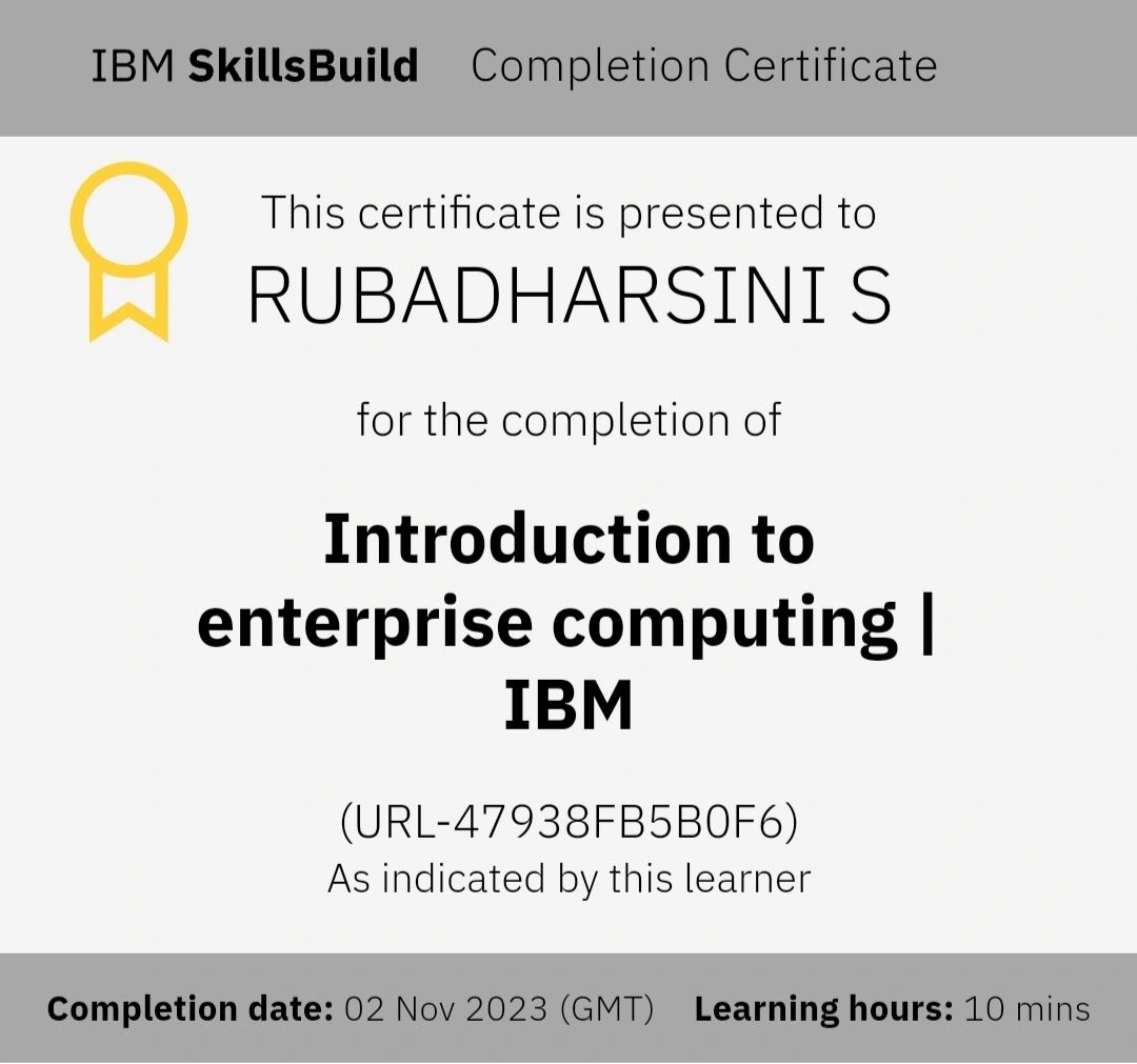 RUBADHARSINI SARAVANAN on LinkedIn: #completed RUBADHARSINI SARAVANAN on LinkedIn: #completed