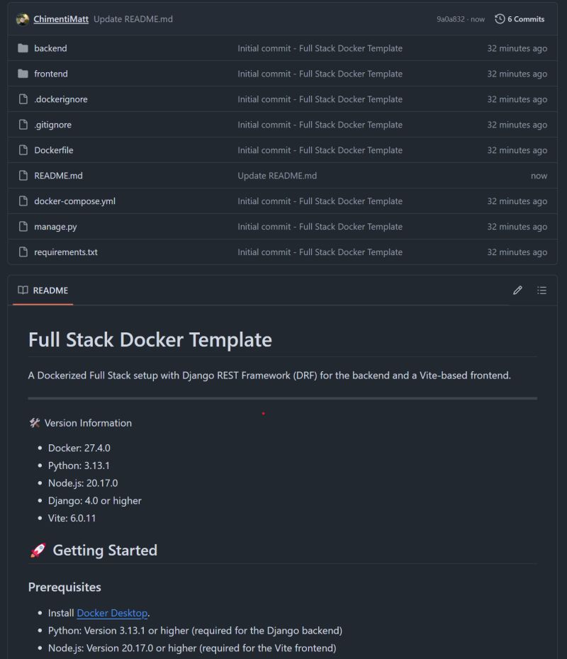 #docker #python #django #vite #frontend #backend #fullstack #template ... #docker #python #django #vite #frontend #backend #fullstack #template ...