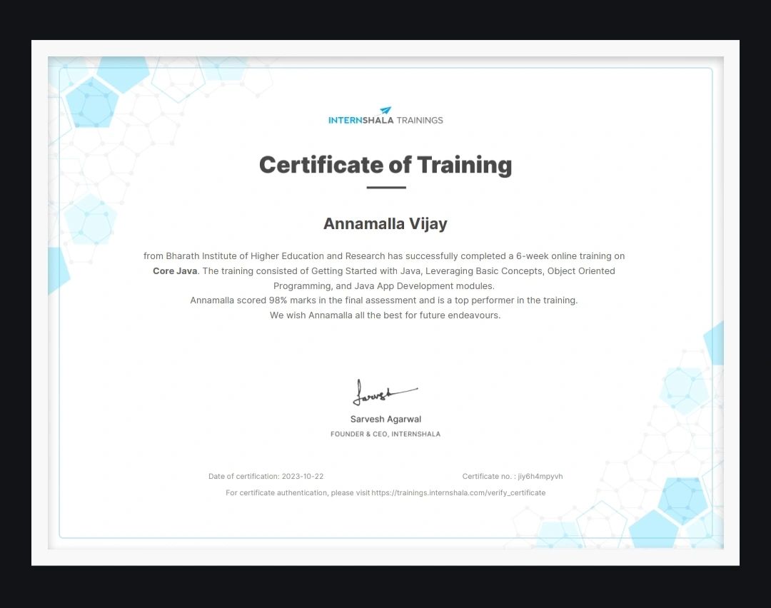 Vijay Annamalla on LinkedIn: #corejava Vijay Annamalla on LinkedIn: #corejava