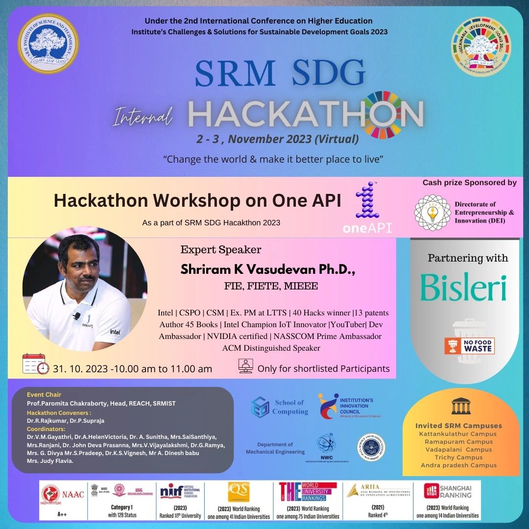 School of Computing, SRMIST on LinkedIn: #srm #sdg #hackathon #oneapi # ... School of Computing, SRMIST on LinkedIn: #srm #sdg #hackathon #oneapi # ...