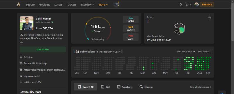 Sahil Kumar on LinkedIn: #leetcode #centurymilestone #100problems # ... Sahil Kumar on LinkedIn: #leetcode #centurymilestone #100problems # ...