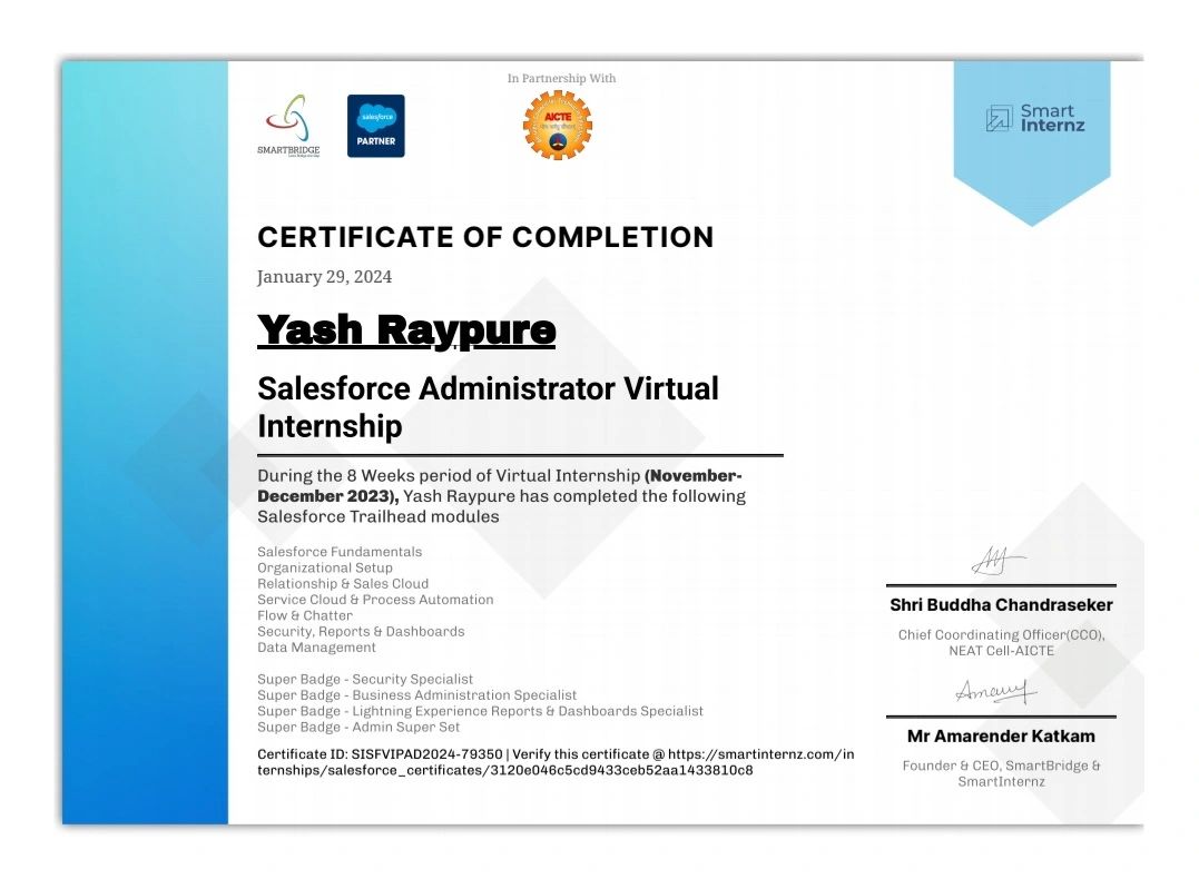 Yash Raypure on LinkedIn: #certificationcomplete #aicte #neat # ... Yash Raypure on LinkedIn: #certificationcomplete #aicte #neat # ...