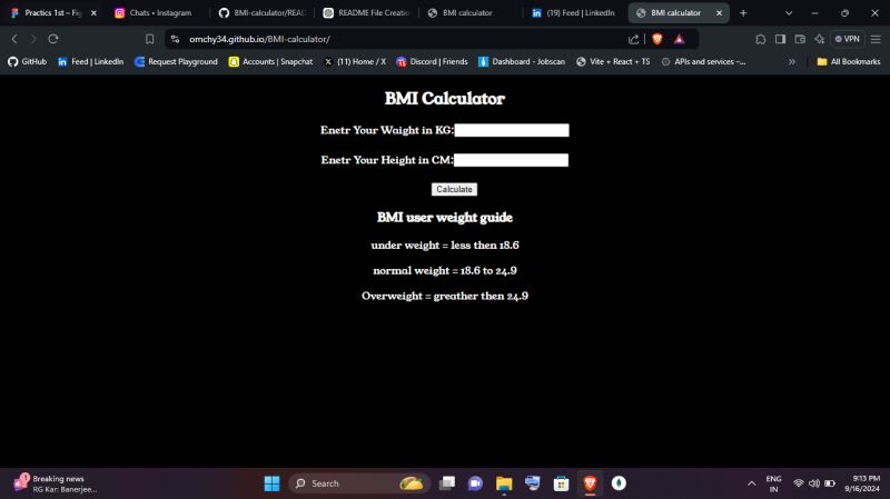 BMI Calculator Project: HTML5, CSS3, JavaScript | Om Choudhary posted ... BMI Calculator Project: HTML5, CSS3, JavaScript | Om Choudhary posted ...