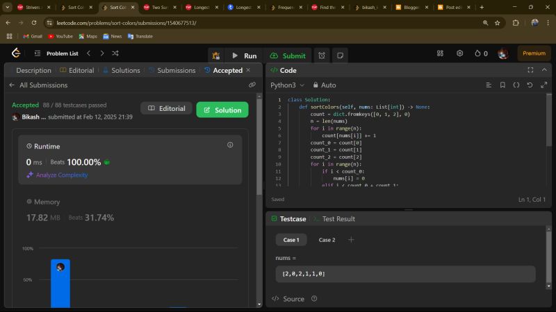 #leetcode #python #coding #algorithms #sorting #problemsolving | Bikash ... #leetcode #python #coding #algorithms #sorting #problemsolving | Bikash ...