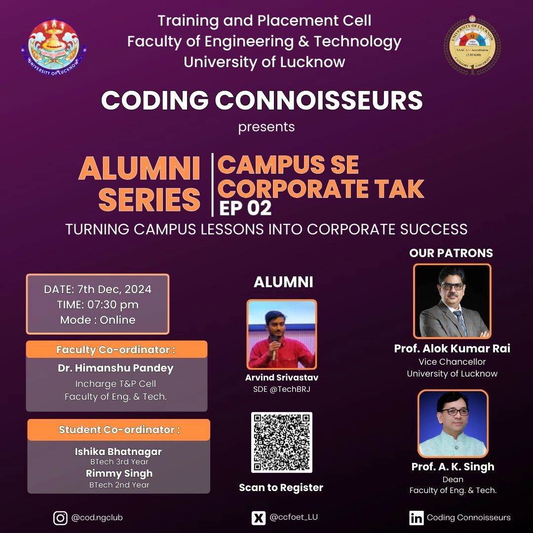 Coding Connoisseurs on LinkedIn: #campussecorporatetak #alumniseries # ... Coding Connoisseurs on LinkedIn: #campussecorporatetak #alumniseries # ...
