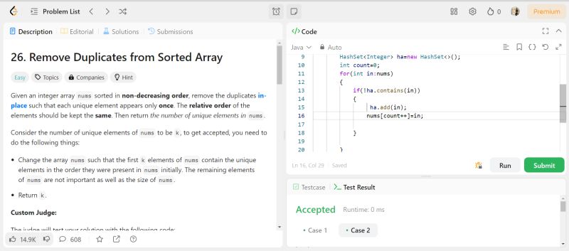 Vignesh Abranantham T on LinkedIn: Day 6/100 of my 100-day LeetCode ... Vignesh Abranantham T on LinkedIn: Day 6/100 of my 100-day LeetCode ...