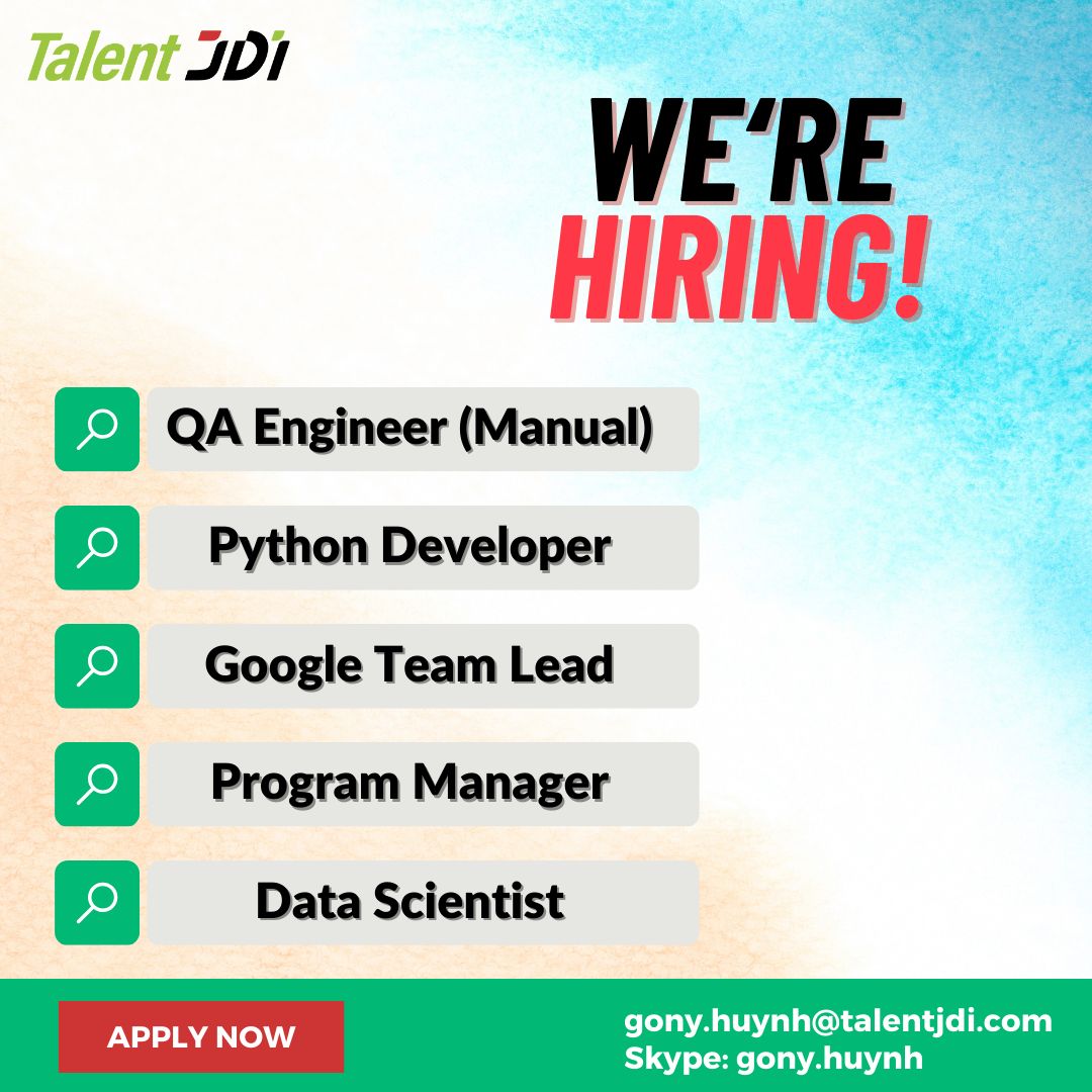 Lộc (Gony) Huỳnh on LinkedIn: #hiring #hotjobs #qa #python #google # ... Lộc (Gony) Huỳnh on LinkedIn: #hiring #hotjobs #qa #python #google # ...