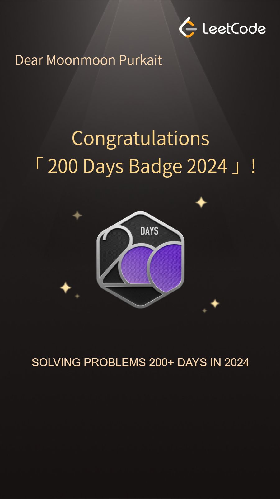 Moonmoon Purkait on LinkedIn: #achievement #leetcode #consistency # ... Moonmoon Purkait on LinkedIn: #achievement #leetcode #consistency # ...
