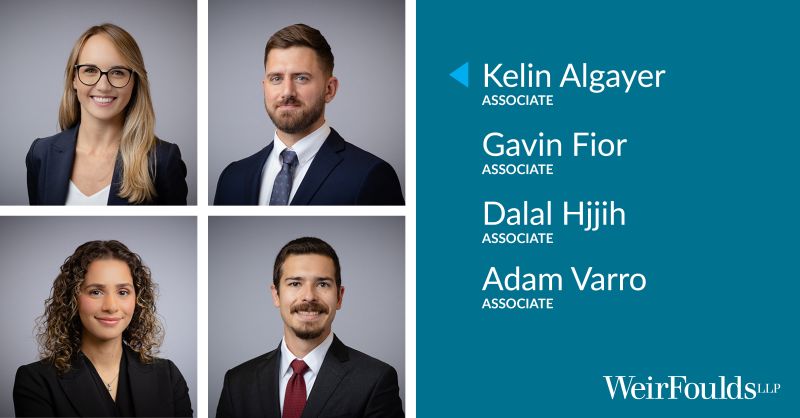 WeirFoulds welcomes four new associates to multiple practice groups ... WeirFoulds welcomes four new associates to multiple practice groups ...