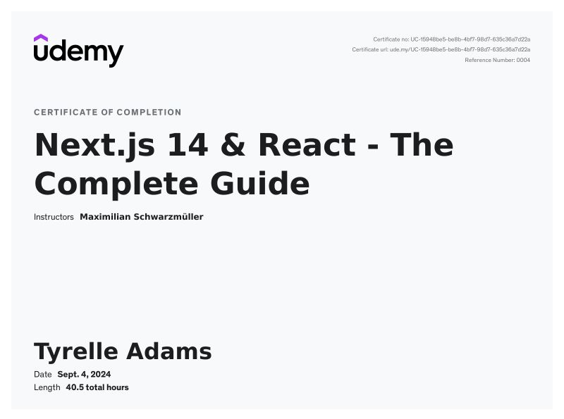 Ty Adams on LinkedIn: #continuouslearning #webdev #nextjs Ty Adams on LinkedIn: #continuouslearning #webdev #nextjs
