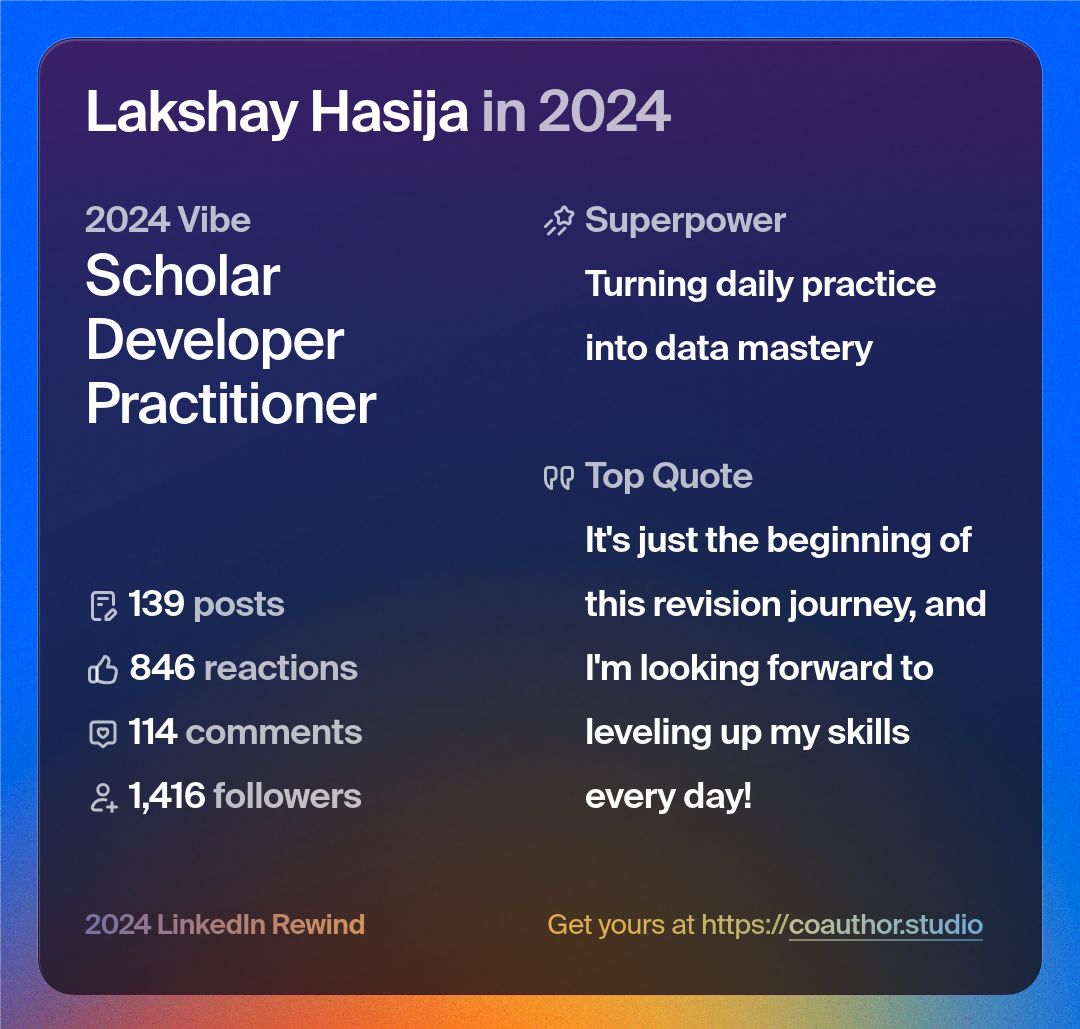 Lakshay Hasija on LinkedIn: #datascience #python #sql #ai # ... Lakshay Hasija on LinkedIn: #datascience #python #sql #ai # ...