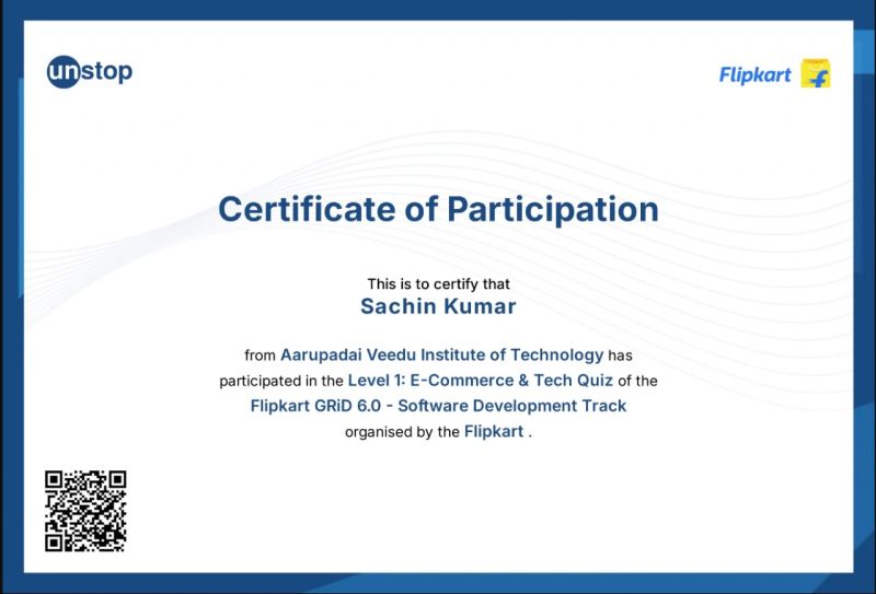 Sachin kumar on LinkedIn: #flipkartgrid #softwaredevelopment # ... Sachin kumar on LinkedIn: #flipkartgrid #softwaredevelopment # ...
