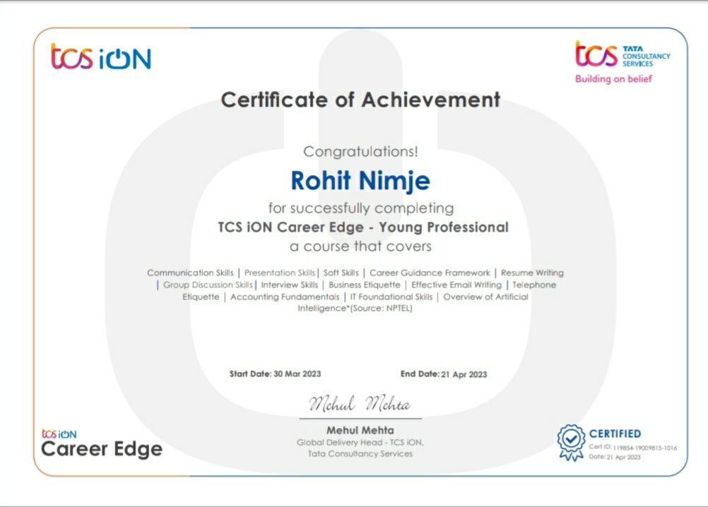 Rohit Nimje on LinkedIn: #share #career Rohit Nimje on LinkedIn: #share #career