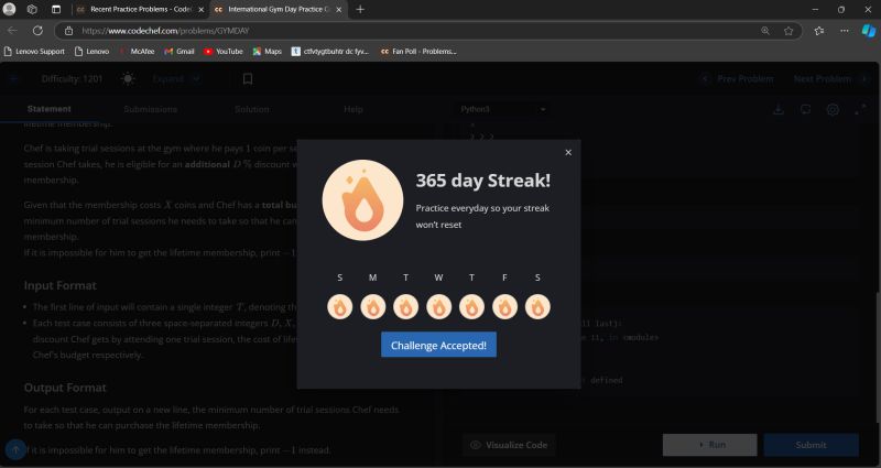 Sri Durga Prasad on LinkedIn: #codechef #codingjourney #consistency # ... Sri Durga Prasad on LinkedIn: #codechef #codingjourney #consistency # ...