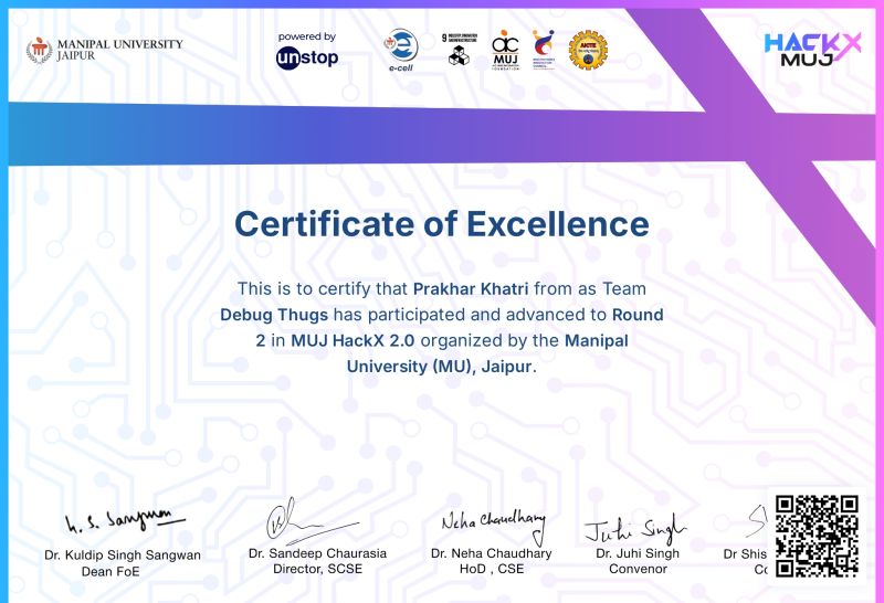 Prakhar Khatri on LinkedIn: #mujhackx #innovation #hackathon #tech Prakhar Khatri on LinkedIn: #mujhackx #innovation #hackathon #tech